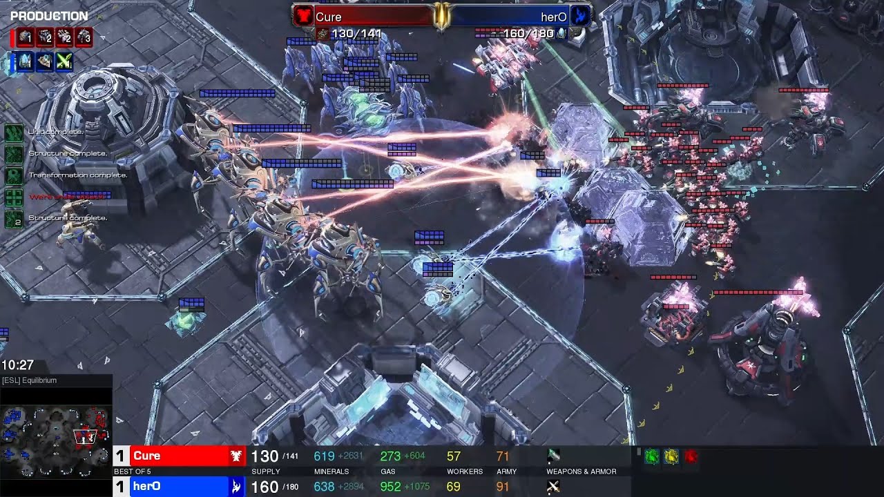 Starcraft II IEM Katowice 2024 Feb11 Cure(T) v herO(P) Game 2 MAPS ...