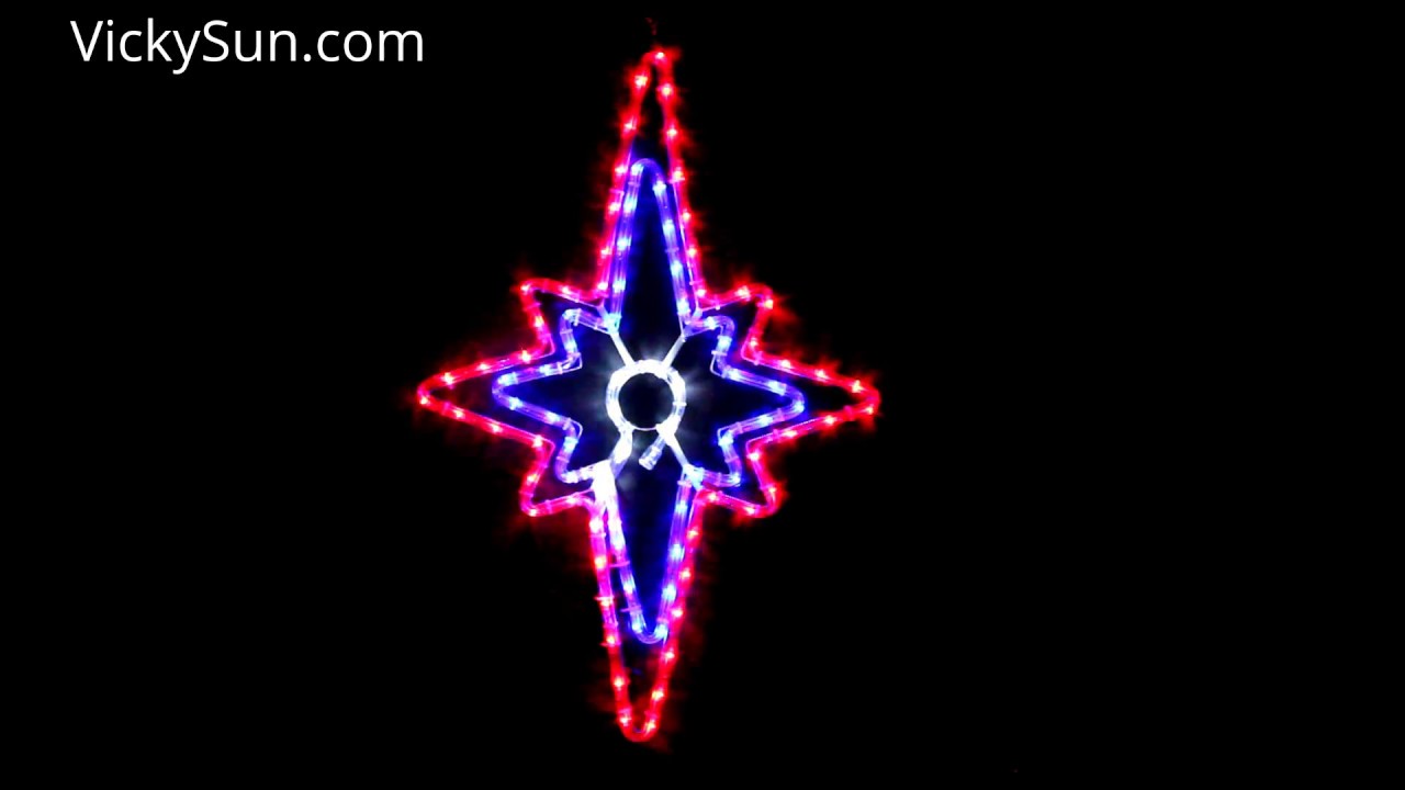 LED Multi Colour Bethlehem Star Nativity Christmas Motif Rope Lights ...