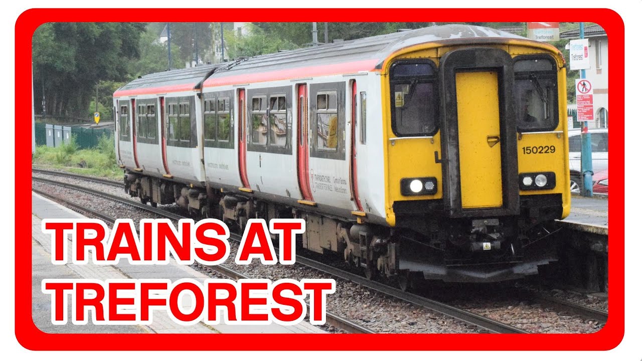 Trains at Treforest railway station (30/06/2023) - YouTube