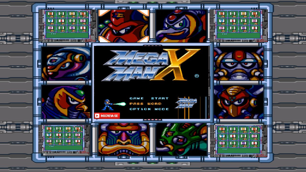 PASSWORDS Mega Man X PARA SUPER NINTENDO SNES (SENHA MEGA MAN X) SUPER ...