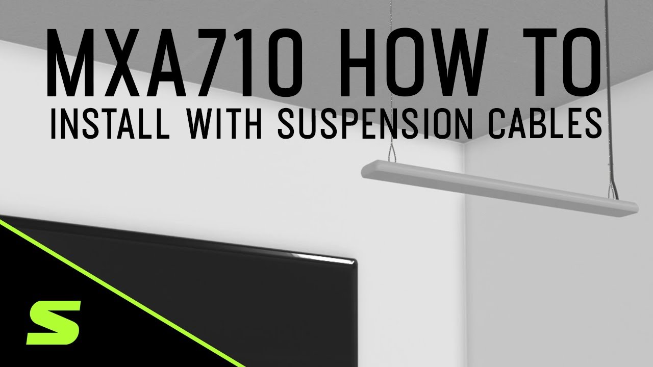 MXA710 Accessories: How to Install with Suspension Cables | Shure - YouTube