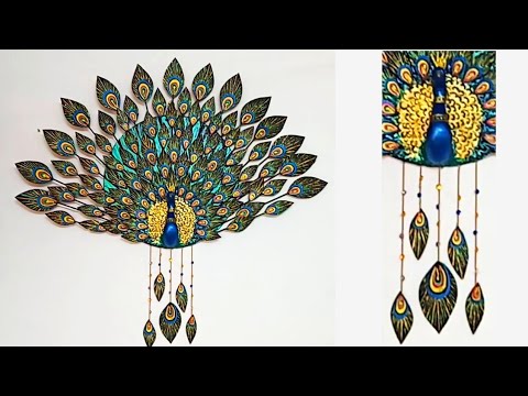 Peacock Wall Hanging DIY || Home Decor Ideas || DIY Craft Ideas ...