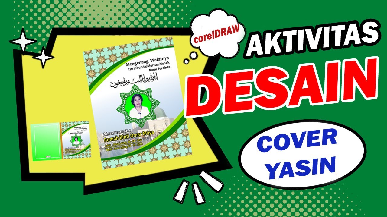 CARA MEMBUAT COVER YASIN !!MUDAH!! DI COREL DRAW - YouTube