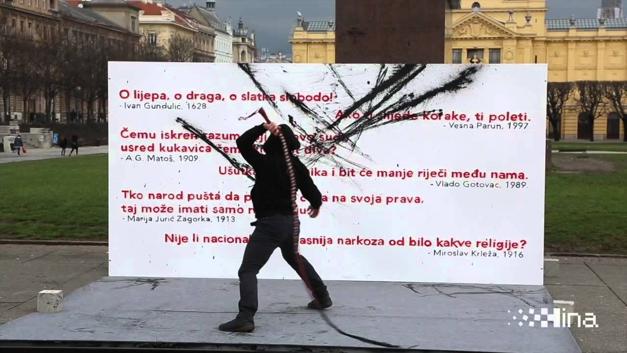 Performans "O lijepa, o draga, o slatka slobodo" Brune Isakovića - YouTube