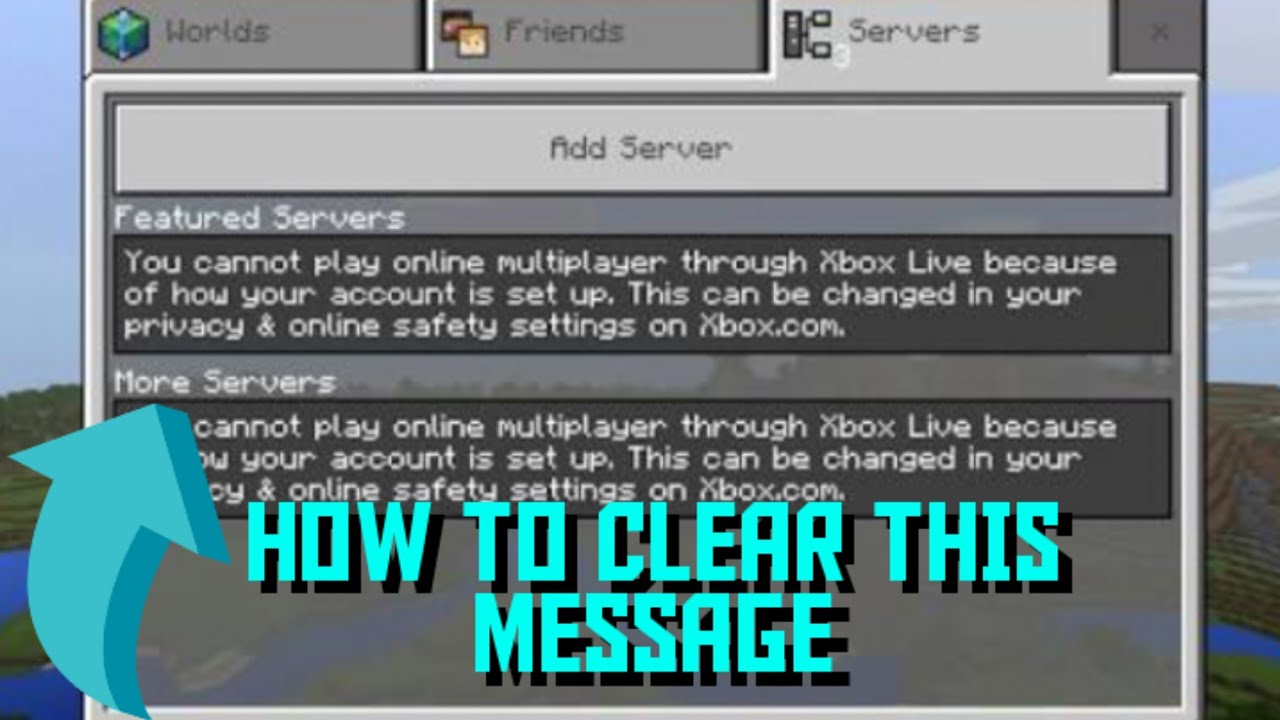 How To Clear Minecraft's Privacy And Online Safety Error Message - YouTube