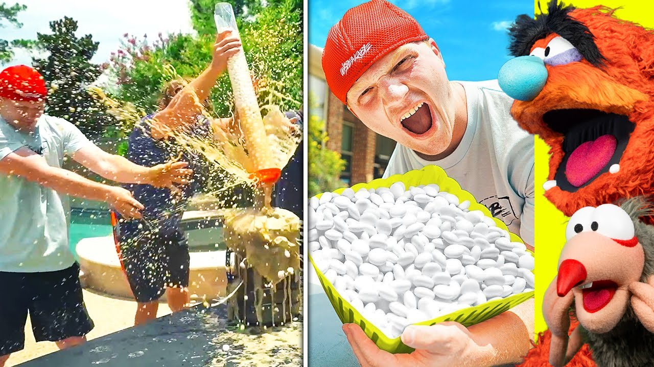 REACTING to UNSPEAKABLES COKE & MENTOS CHALLENGES! - YouTube