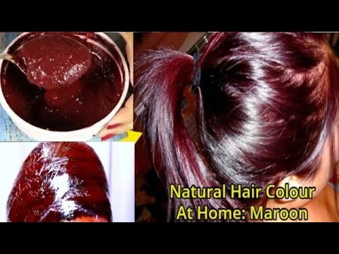 Correct way to apply Nisha Mehandi on hair| Burgundy Hair Color At Home ...