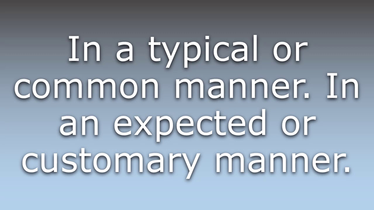 What does Typically mean? - YouTube