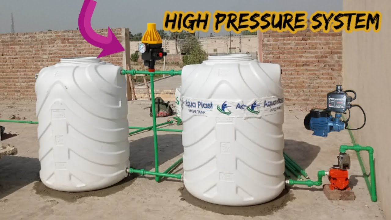 how to water tank pressure pump system adjustment complete guide urdu ...