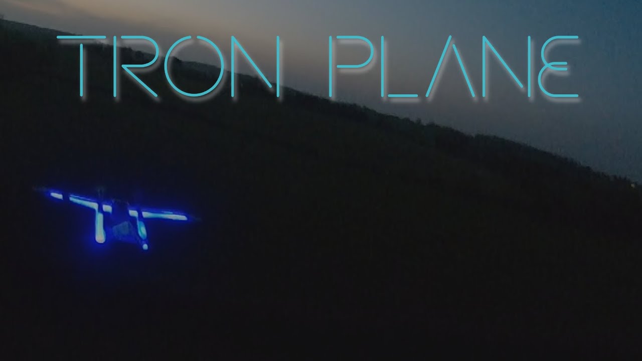 Tron Plane Build - with night flying - YouTube
