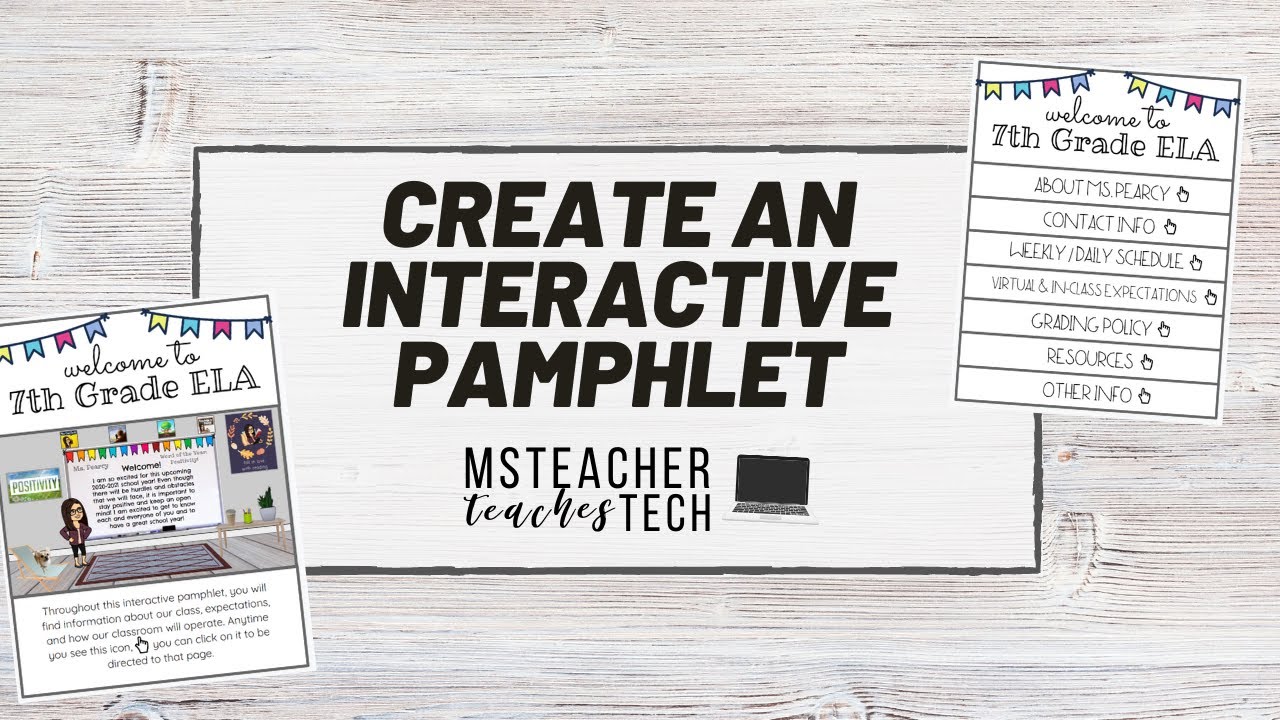 How to Make an INTERACTIVE Pamphlet for Your VIRTUAL/HYBRID CLASSROOM ...