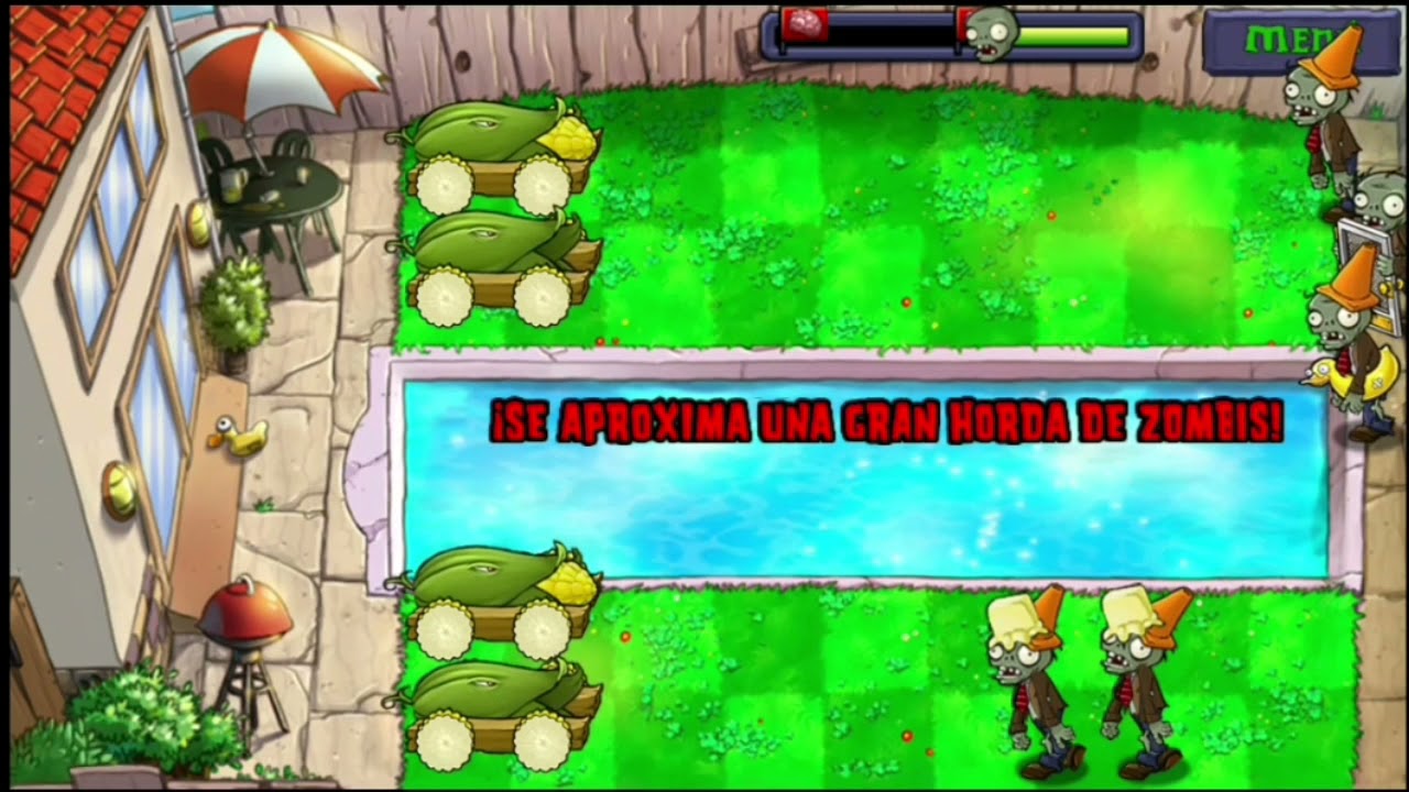 Plants vs. Zombies Buttered Popcorn Minigame | PvZ 8.1.0 - YouTube