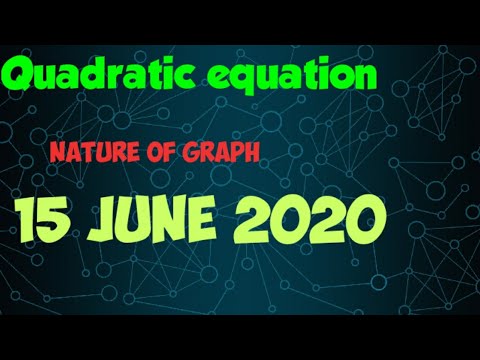Quadratic equation (nature of graph) - YouTube