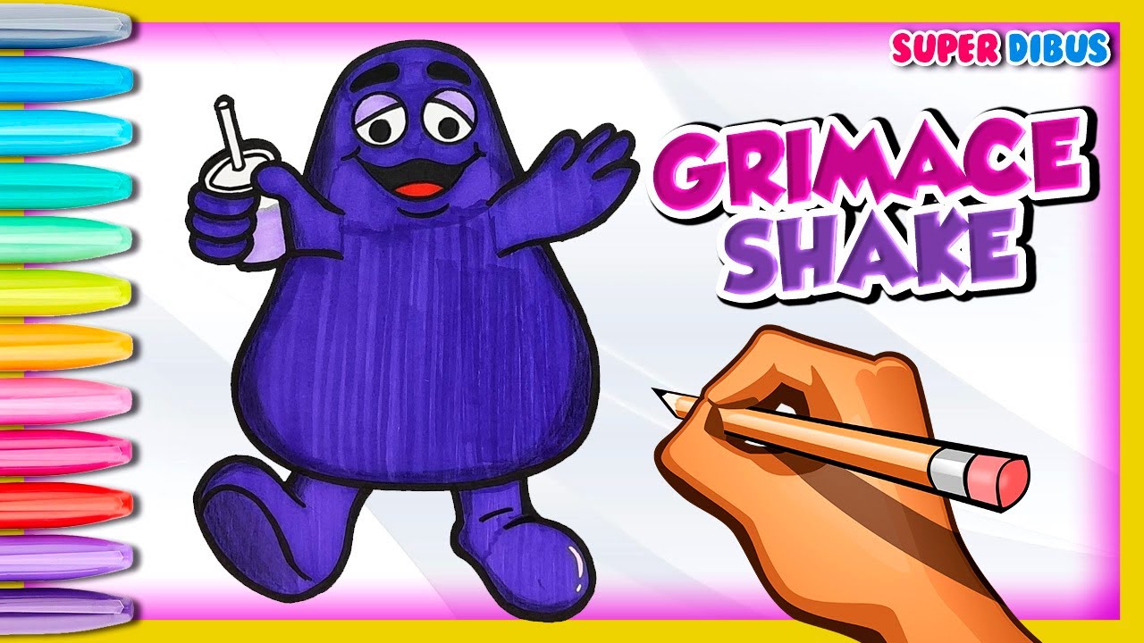 COMO DIBUJAR Y COLOREAR A GRIMACE SHAKE DE McDONALDS - YouTube