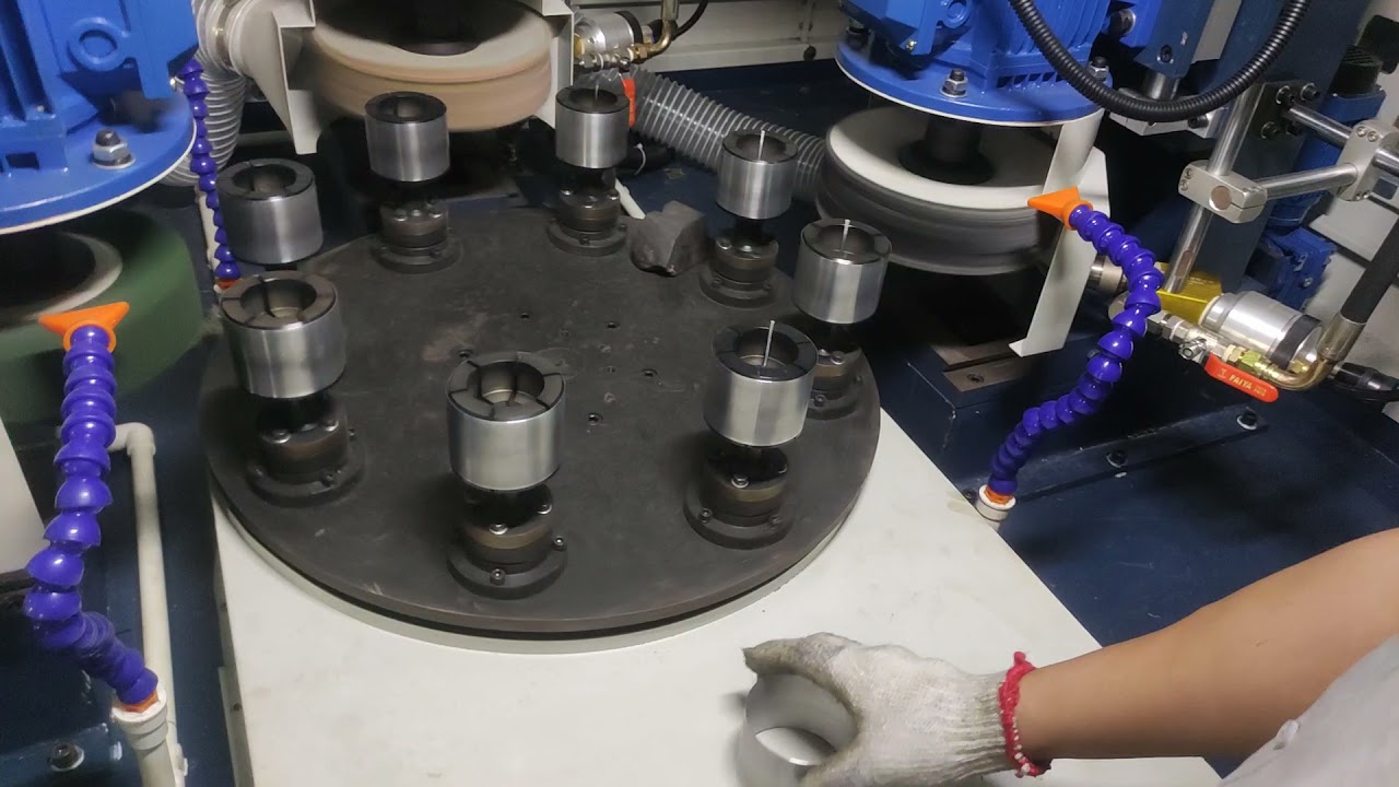 Disc automatic polishing machine - YouTube