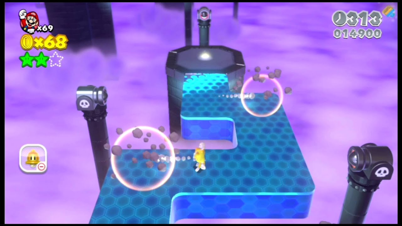 Super Mario 3D World Bowser-4: Footlight Lane 100% !!!! - YouTube