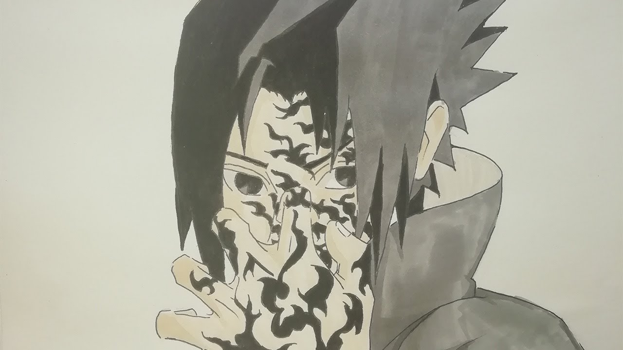 TUTO DRAWING SASUKE (MARQUE MAUDIT) - YouTube