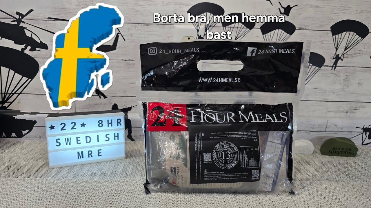 RARE Swedish Military MRE Menu 13 Meal Ready to Eat - YouTube