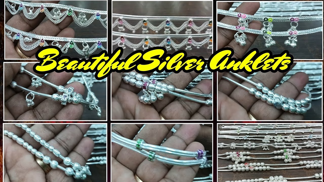 Silver Anklets With Price | Kolusu Online Shopping | Payal Design - YouTube