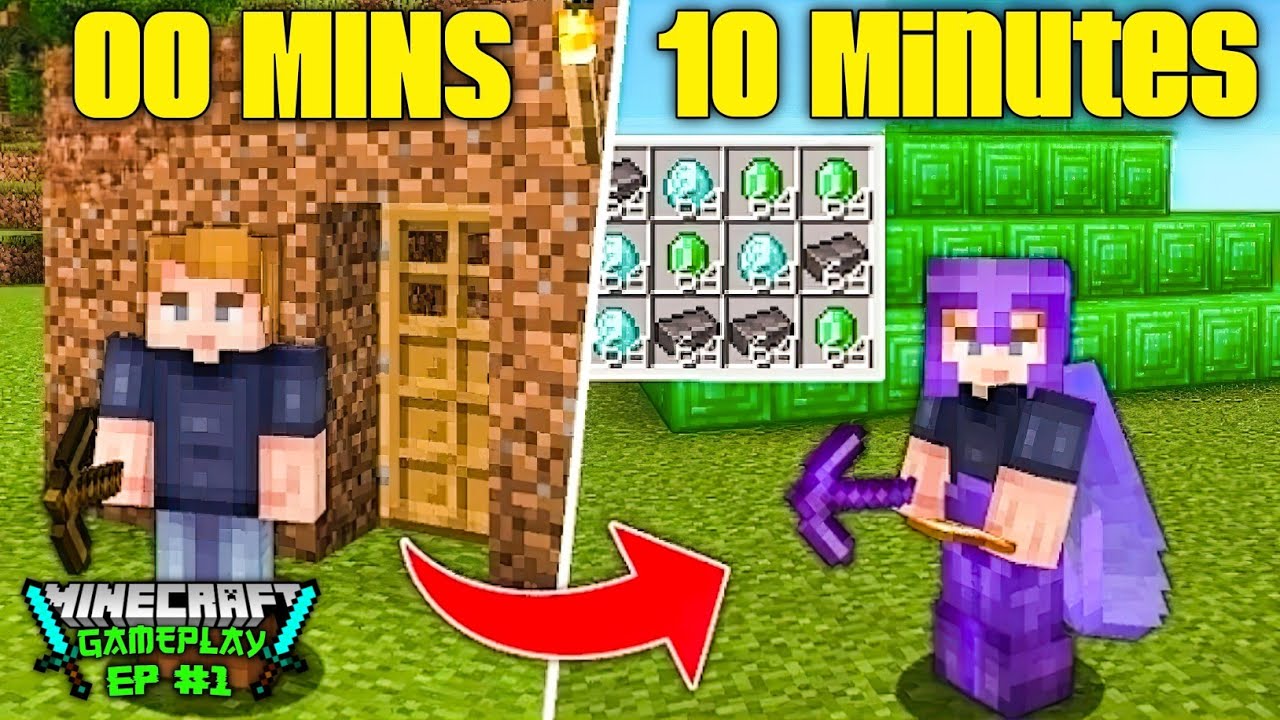 From Zero to Hero: In JUST 10 Minutes 🤩 | Minecraft EP #1 - YouTube