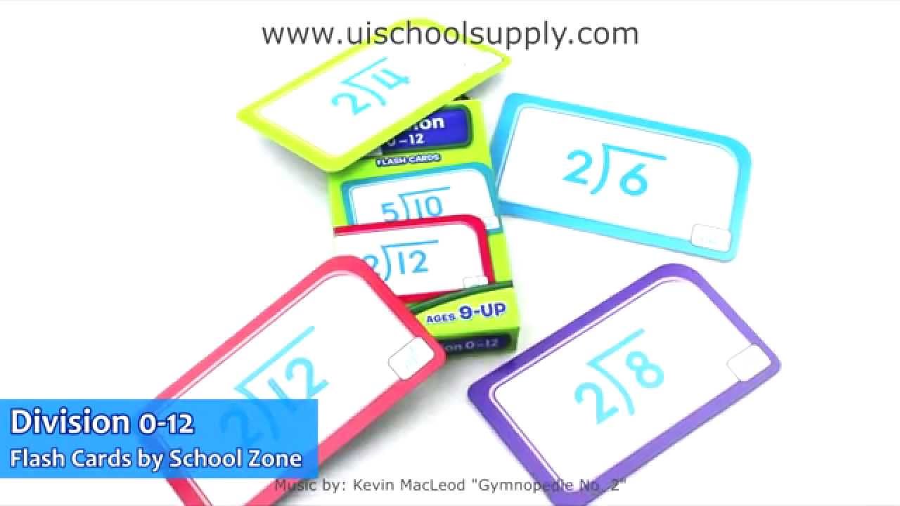 Division 0 -12 Flash Cards by School Zone SZP04017 - YouTube