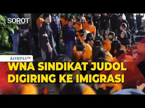 Detik-Detik 320 WNA Sindikat Judol Internasional di Hayam Wuruk Digiring ke Imigrasi