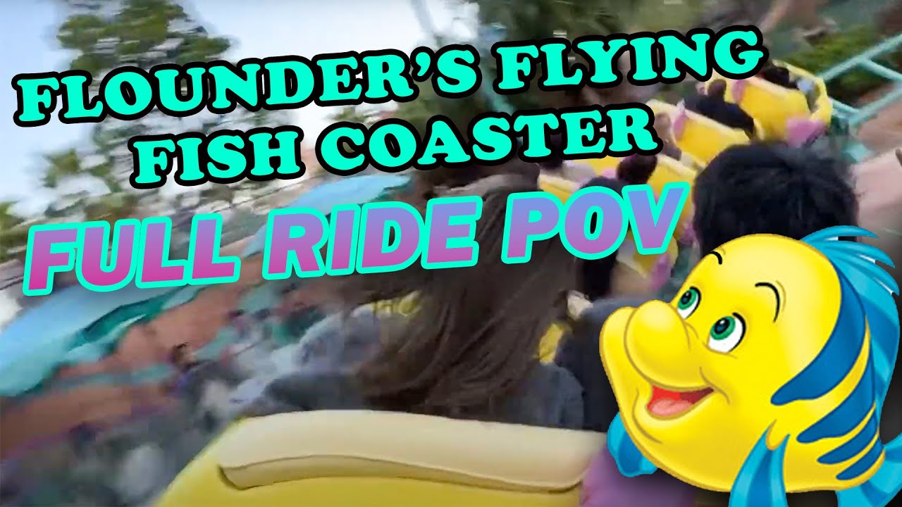 Tokyo DisneySea: Flounder’s Flying Fish Coaster FULL RIDE POV - YouTube