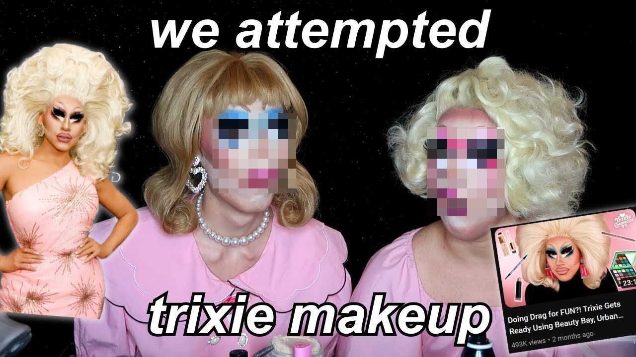 We followed Trixie Mattel's makeup tutorial | Goldie & Mycah - YouTube