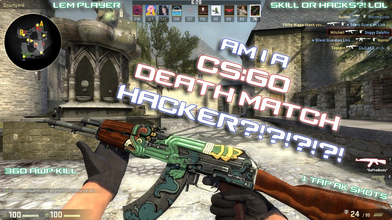 Guy Raging in CSGO DM | Calling me a Hacker - YouTube