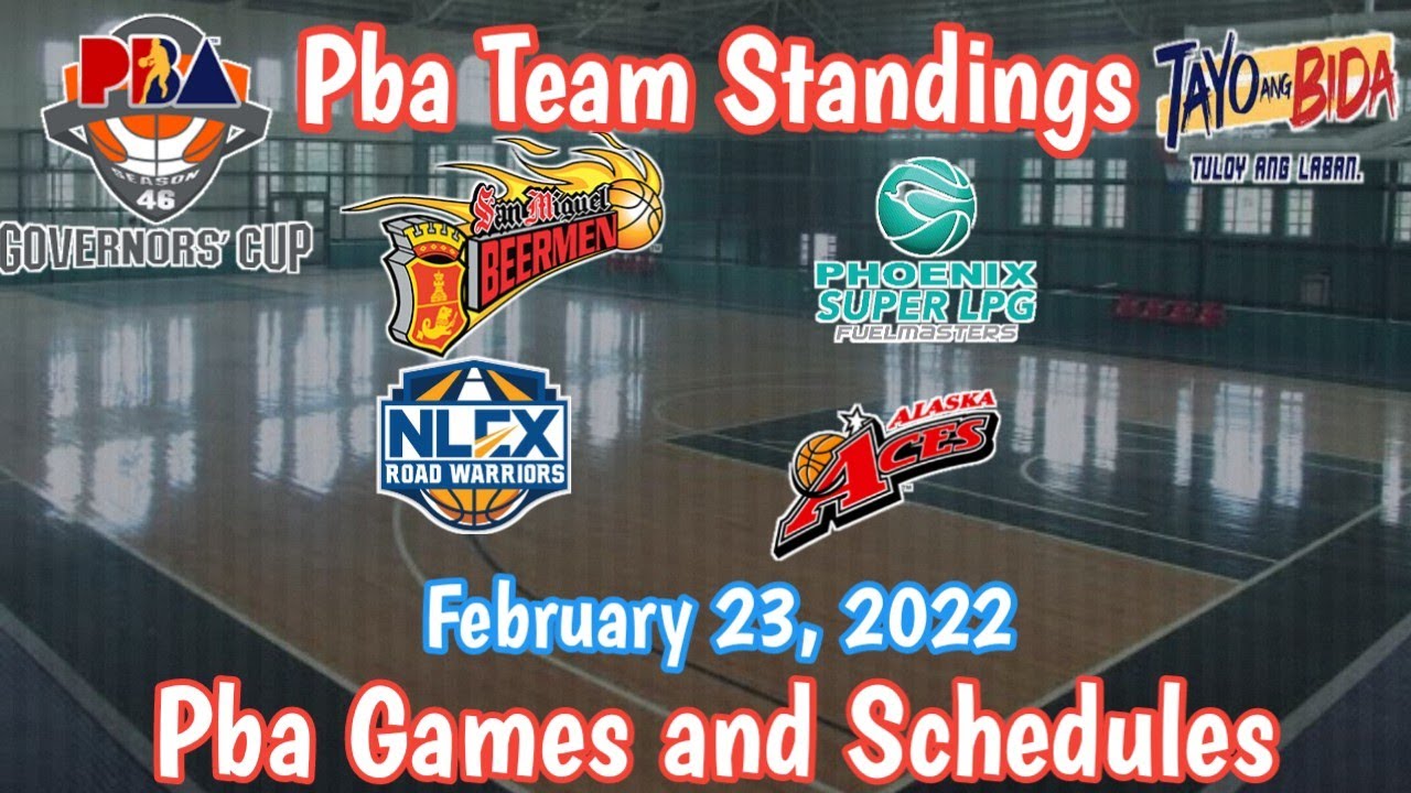 Pba Games and Schedules February 23, 2022 | Updates Pba Teams Standing ...