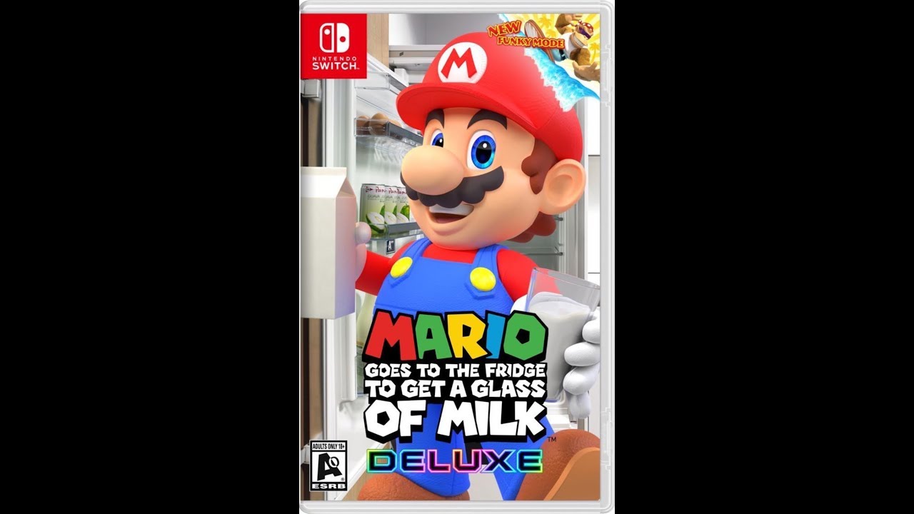 mario goes to the fridge to get a glass of milk - YouTube