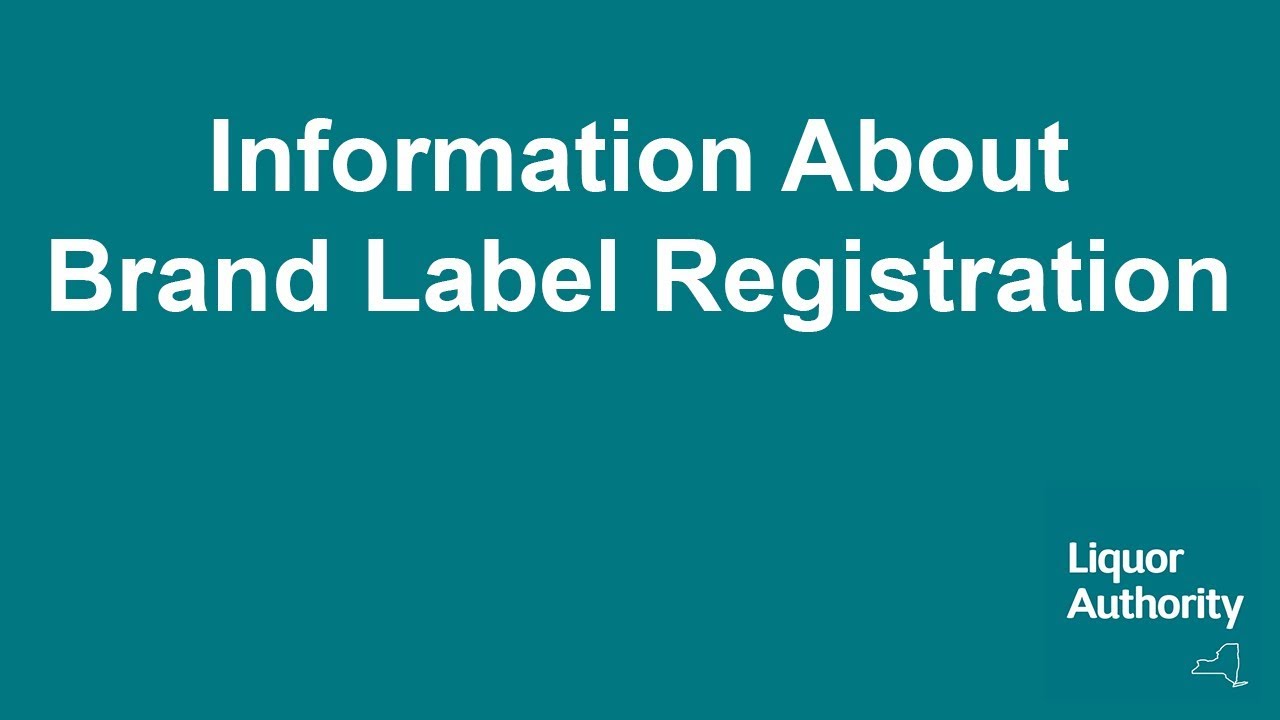 Information About Brand Label Registration - YouTube