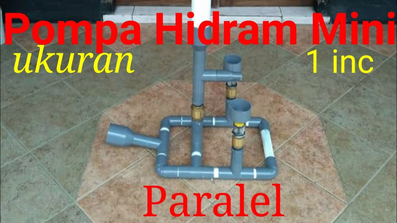 Pompa hidram 1inc pipa pvc paralel - YouTube