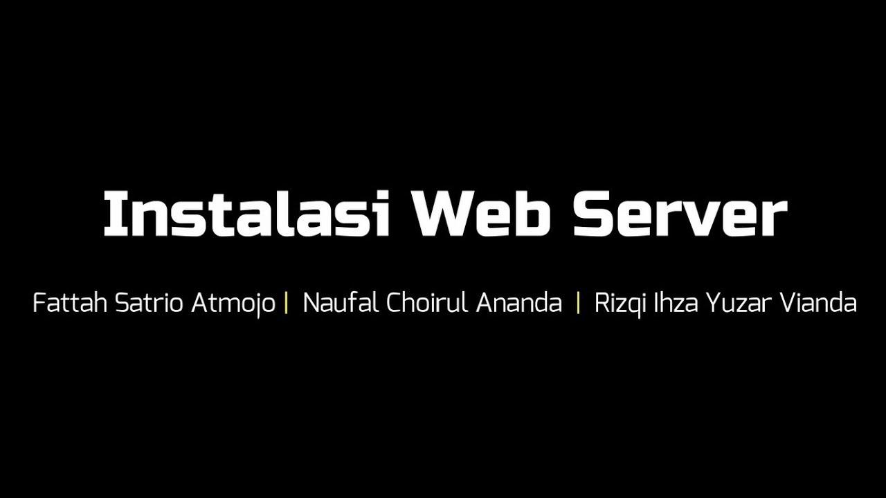 INSTALASI WEB SERVER - YouTube