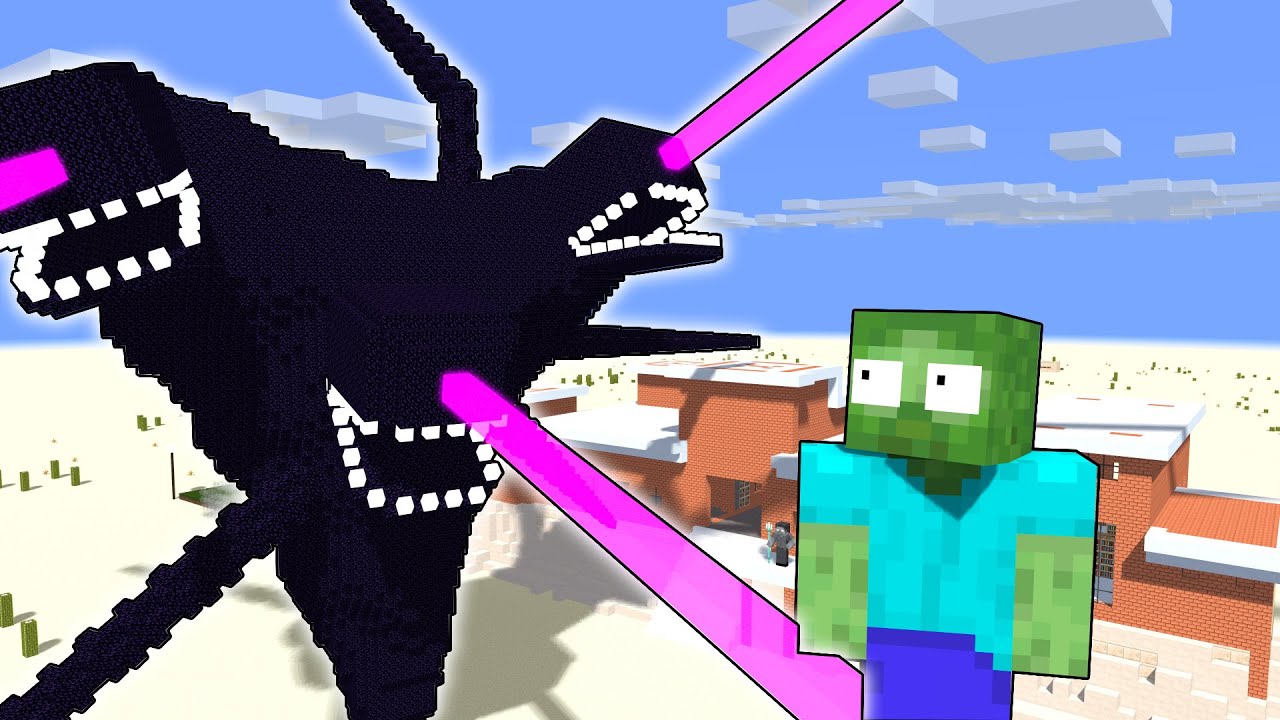 WITHER STORM AND PLAYING MINECRAFT ON PC! - Minecraft Animation - YouTube