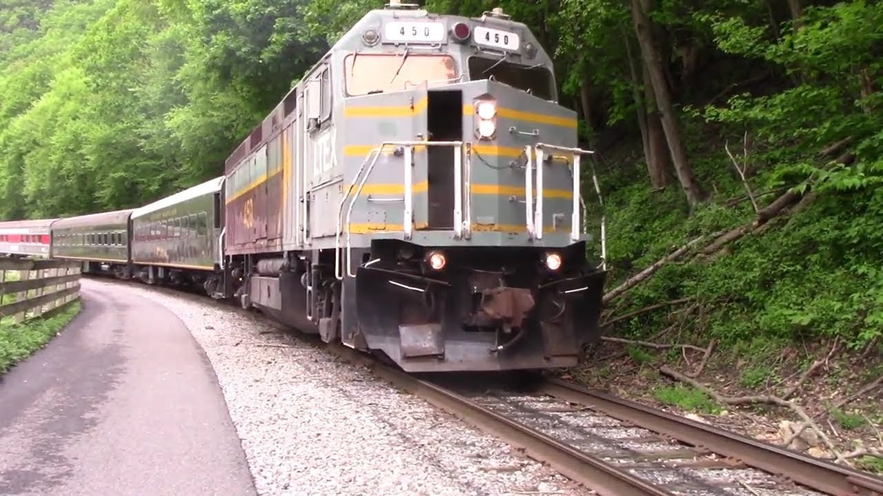 LTEX 450 pulls Western Maryland Scenic Railway - YouTube