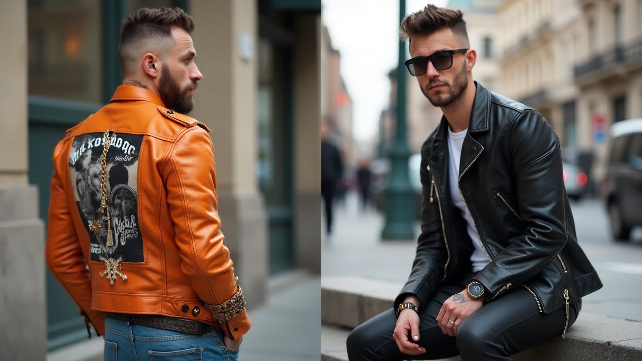 Leather and Style: How Men Create Spectacular Looks. - YouTube