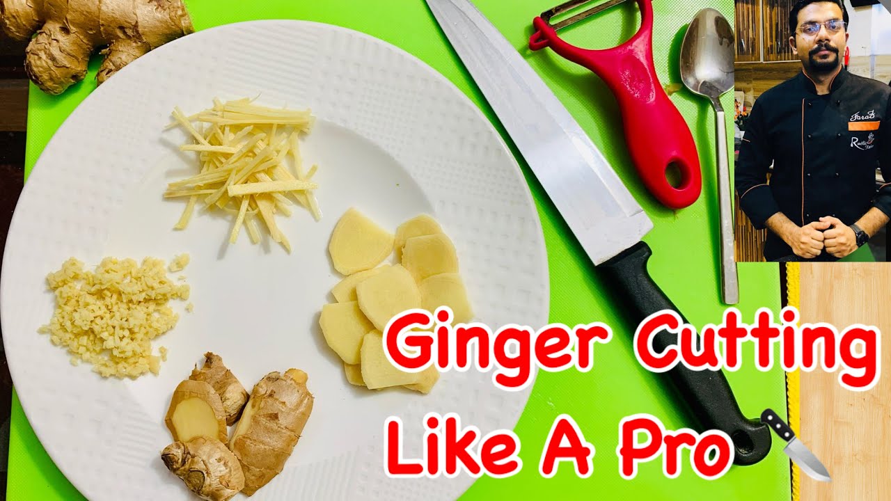Ginger Cutting Skills | How to Cut & Peel Ginger | Ginger Minced ...