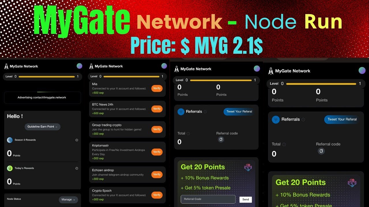 MyGate Network AIRDROP 📌 Run Node Extension || MyGate Node Run || MyGate Network Tokens ...