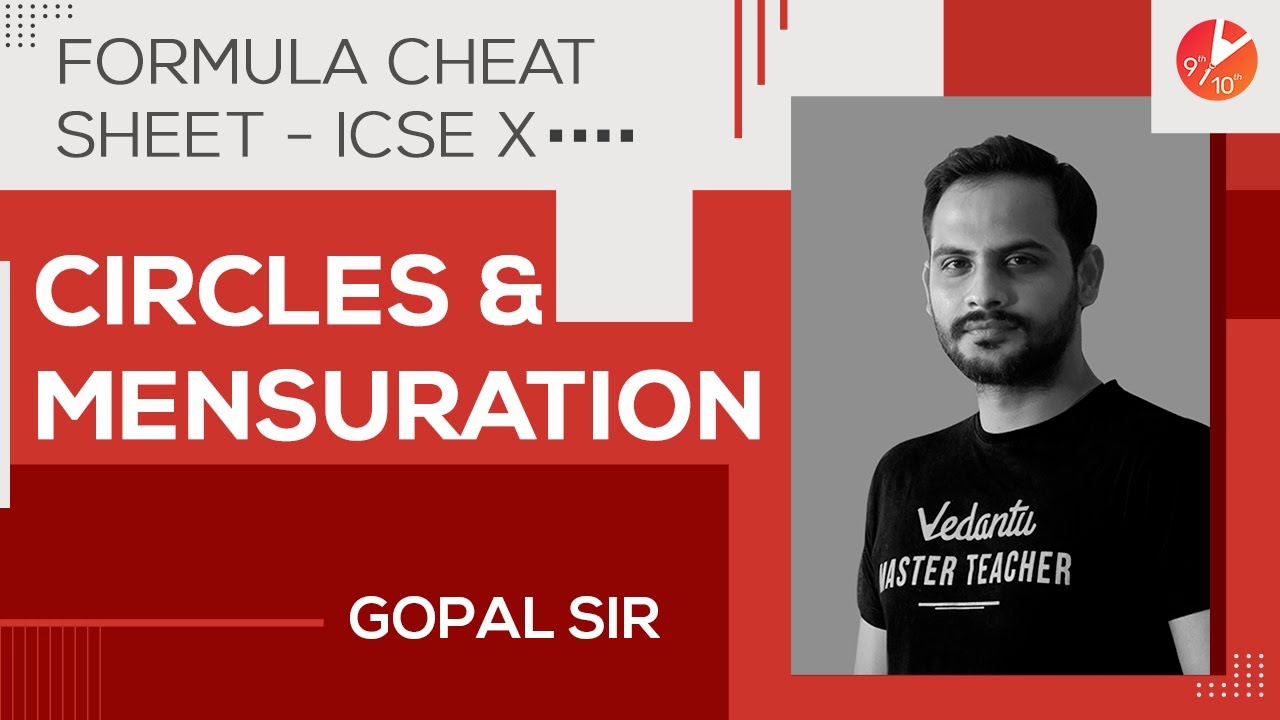 Circles & Mensuration Formula Cheat Sheet | ICSE Class 10 Maths ...