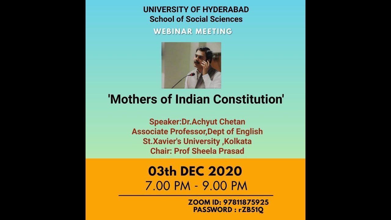 Mothers of d Indian Constitution: Achyut Chetan Xavier University ...