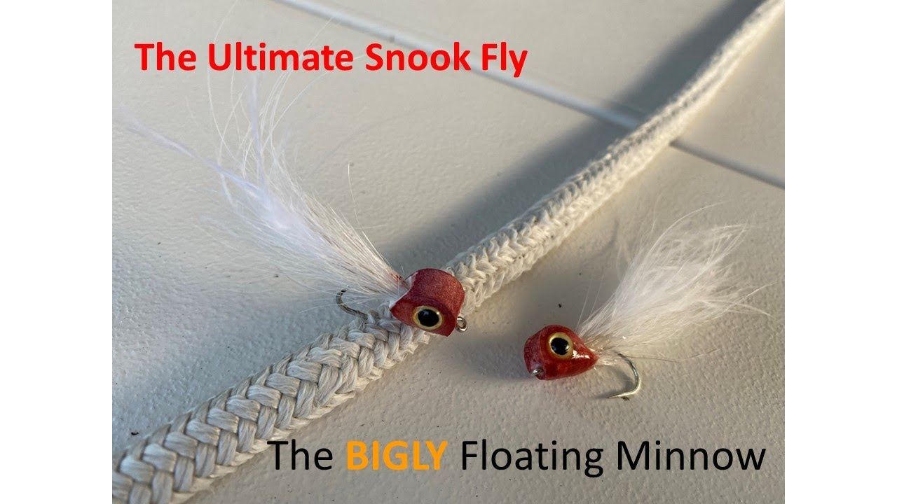 The Ultimate Surface Snook Fly - Bigly Floating Minnow - YouTube