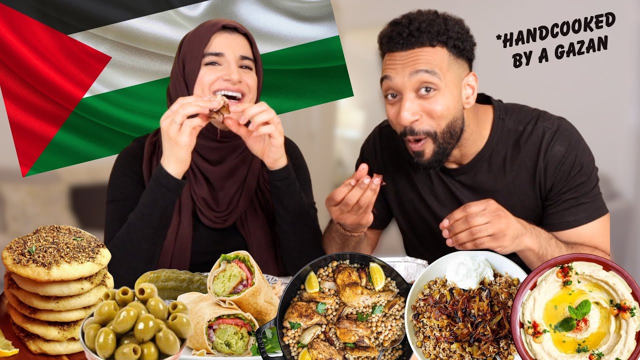 MIDDLE EASTERN FOOD MUKBANG | Falafel, Mujaddara, Musakhan, Maftool ...