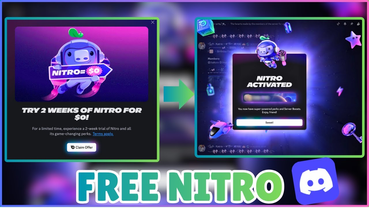 Free Nitro 2-Week Trial Offer* | ONLY 8 DAYS OFFER | (discord tutorial ...