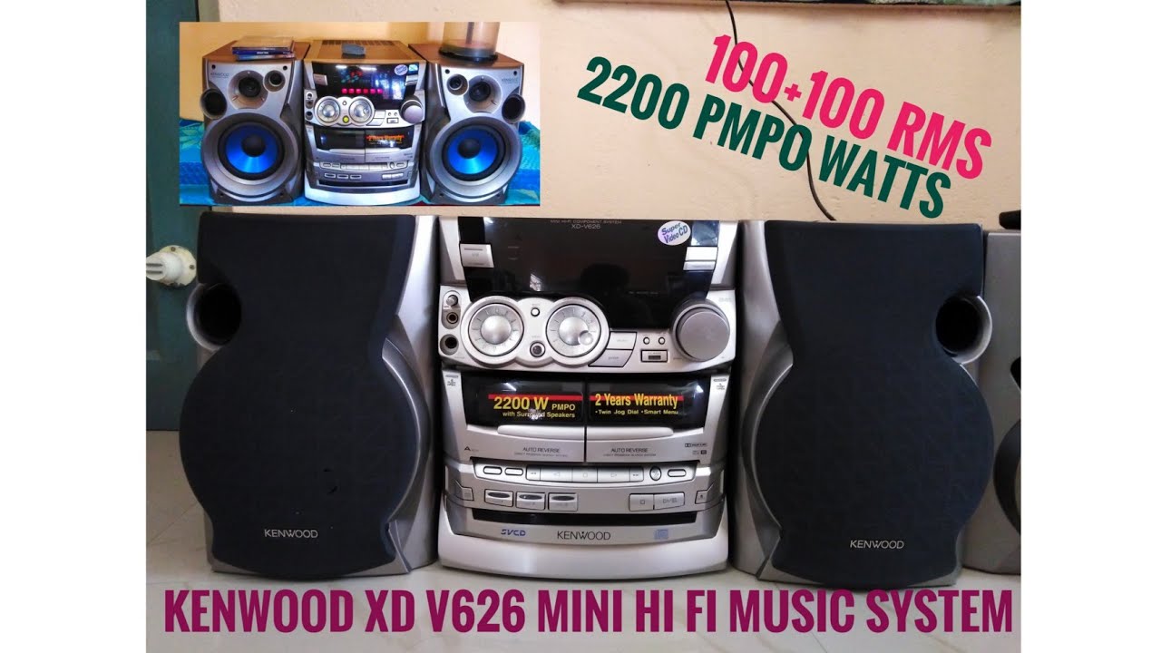 Kenwood XD V626 mini hi fi music system# 2200watts# 100+100RMS# Nice ...