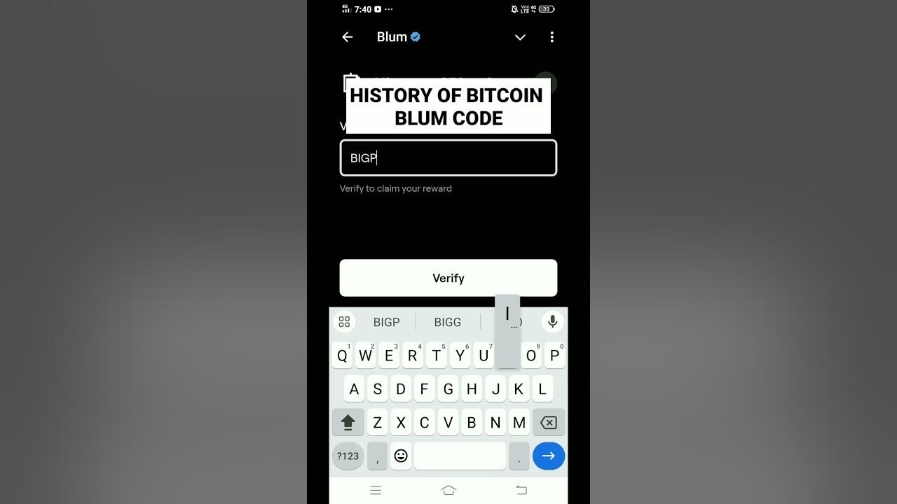 History Of Bitcoin Blum Code | Blum Verify Code | Youtube Video Code Blum | Blum Daily Activity ...