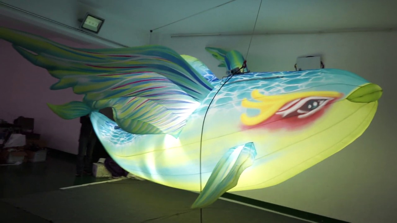 Giant Inflatable Fish With LED Strip For Nightclub Ceiling Decoration ...
