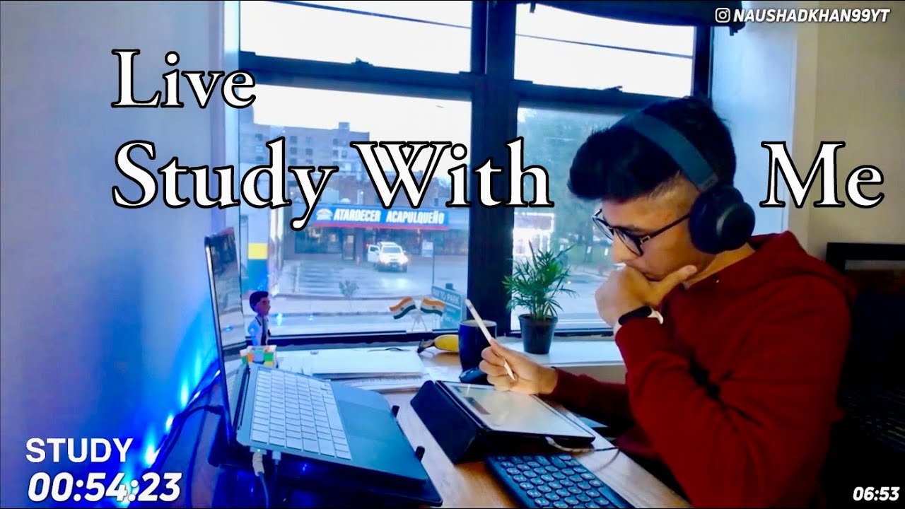 🔴 LIVE Study With Me | rain sounds and 60/10 pomodoro timer study/break ...
