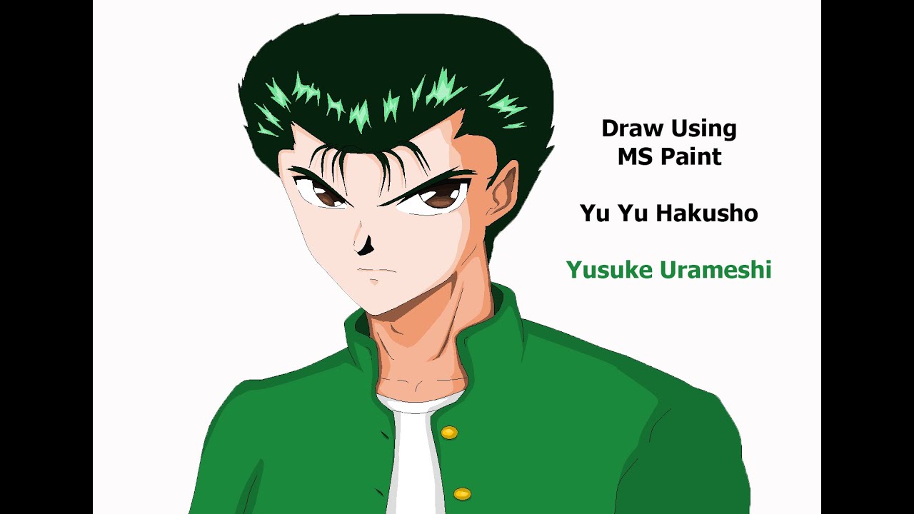 Yusuke Urameshi - Draw Using MS Paint and Mouse - YouTube