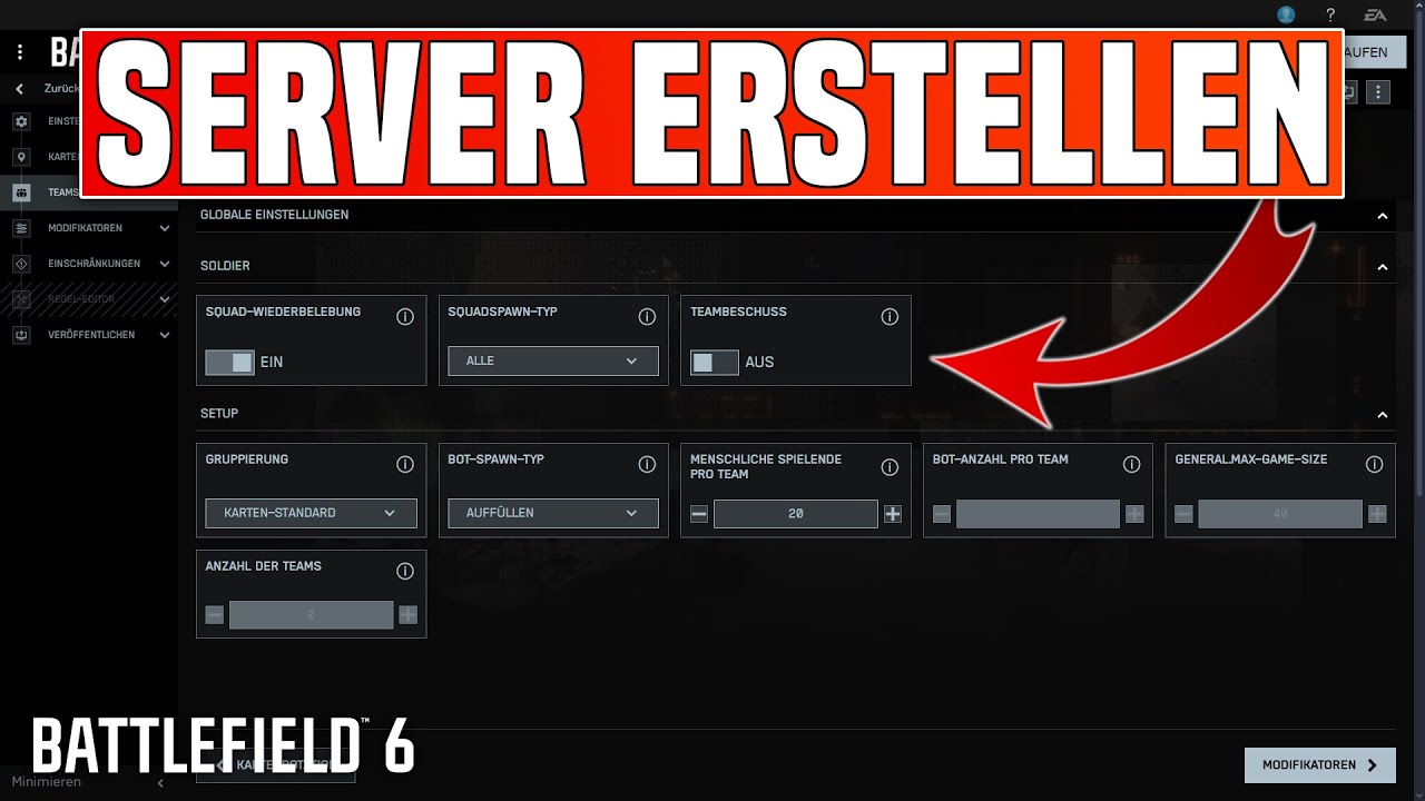 BATTLEFIELD 6 EIGENEN SERVER ERSTELLEN & VERÖFFENTLICHEN | BF6 Portal erstellen - YouTube